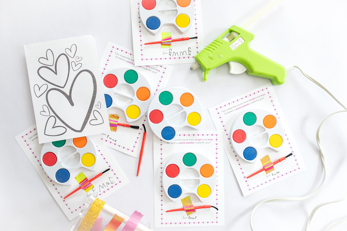Easy DIY Paint Palette Valentines » Megan Leigh Acosta